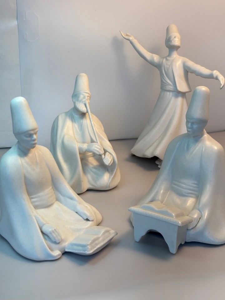 Vtg 4 Turkish Whirling Dervish Sufi Dance figs Matte Ceremony Yidiz | eBay