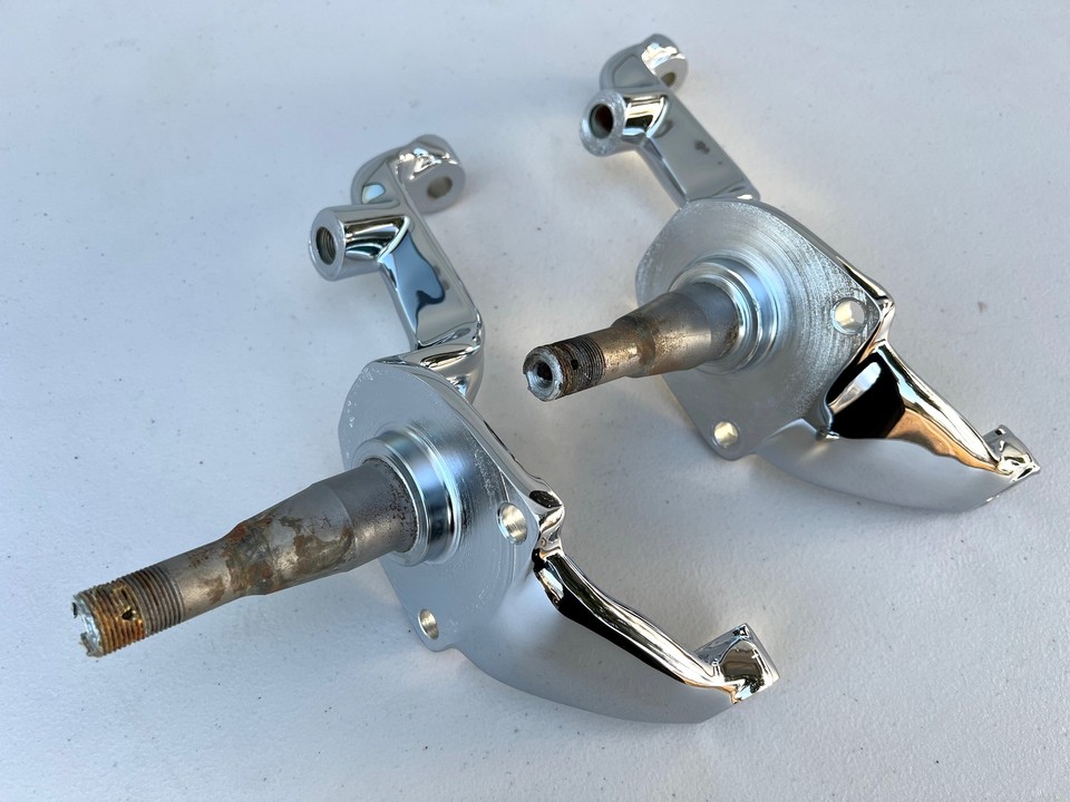 1959-1964 CHEVY IMPALA BELAIR ORIGINAL DRUM BRAKE SPINDLES / CHROME ...