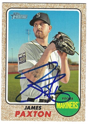 JAMES PAXTON SIGNED AUTOGRAPHED 2017 TOPPS HERITAGE CARD MARINERS #546 ...