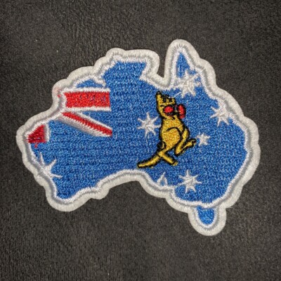 1pc Australia Flag Kangaroo boxing Embroidered Patch Iron On Aussie ...