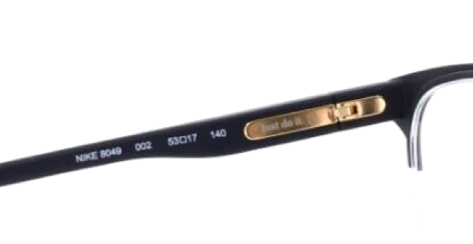 New NIKE Rx-able Eyeglasses 8049 002 53-17 Matte Black Metal Semi ...