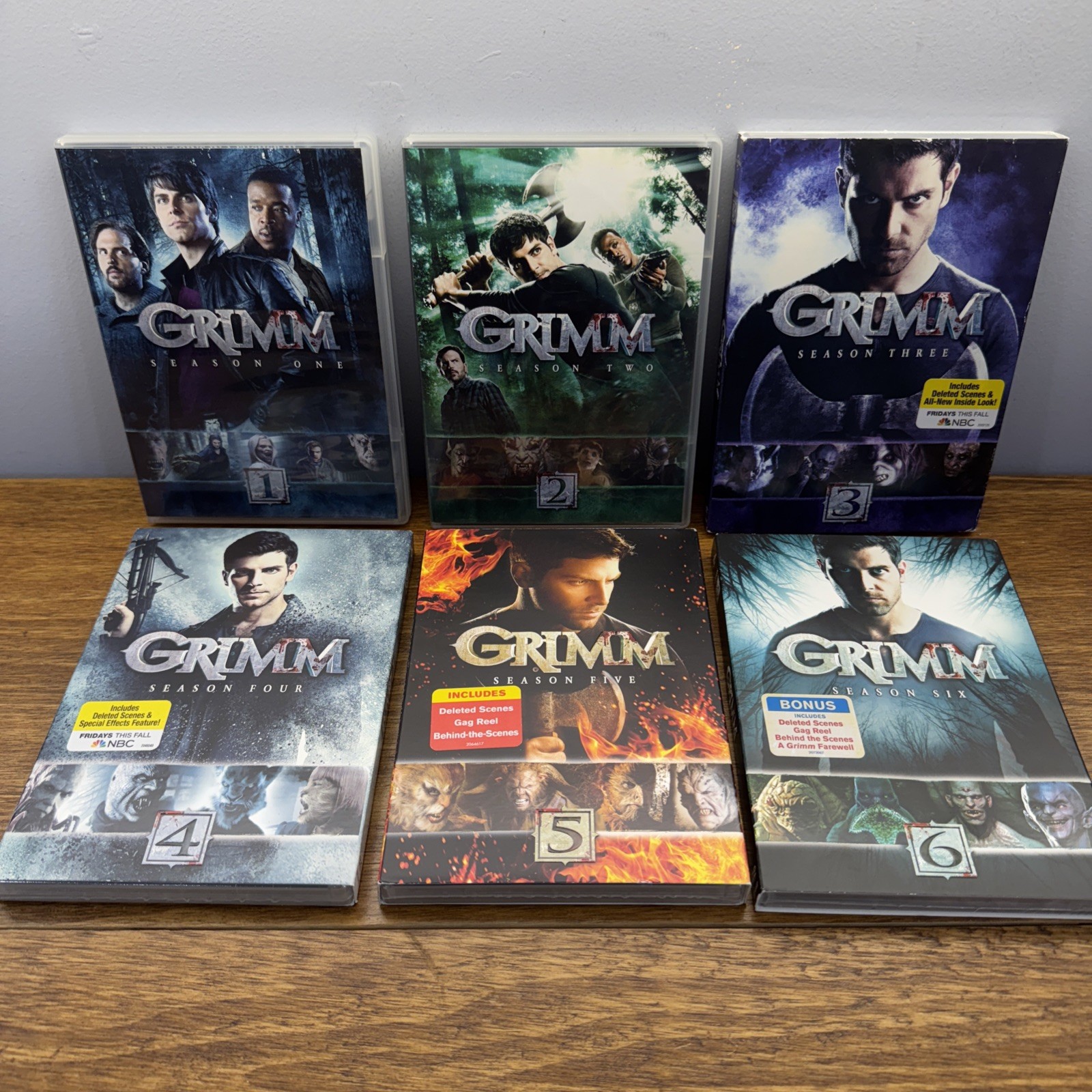 Grimm The TV Series (DVD Disc Set) Complete Series Seasons 1-6 Free ...