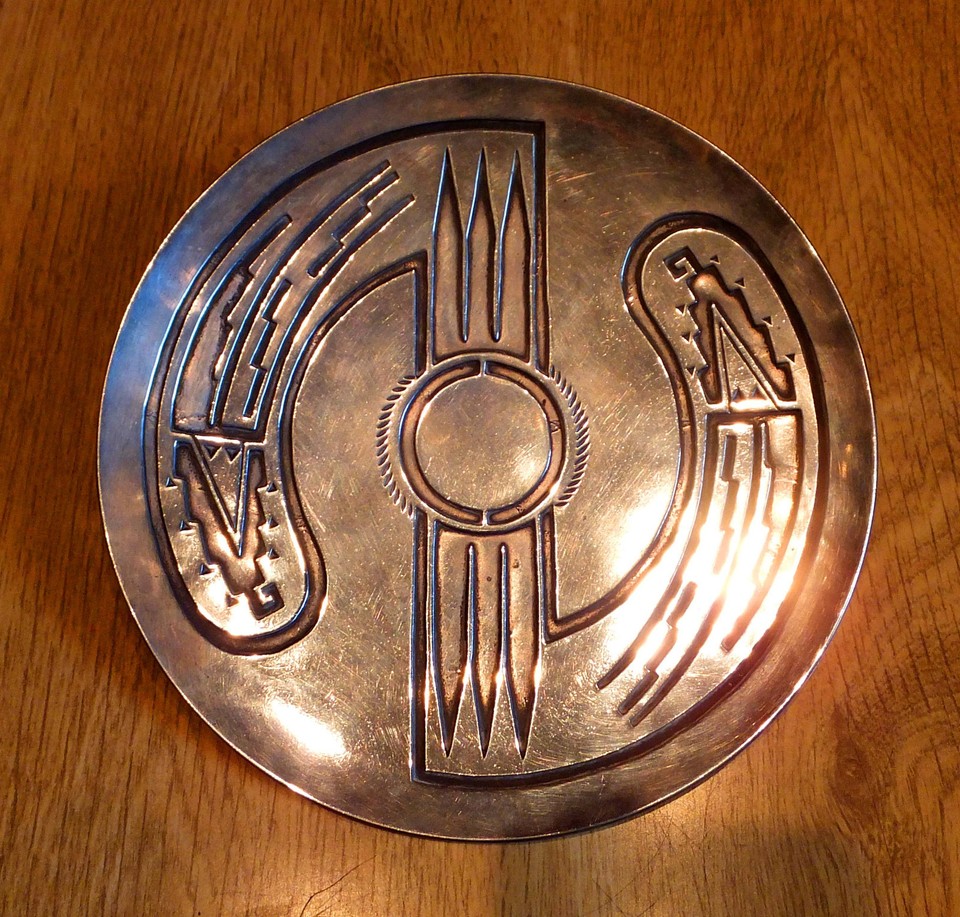 UNUSUAL STERLING SILVER NATIVE AMERICAN HOPI INDIAN HAND MADE DISH | eBay