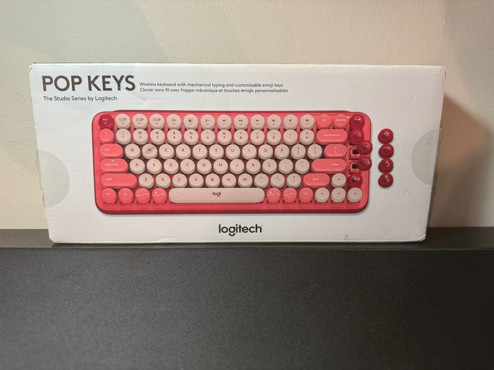 Logitech POP Keys Wireless Mechanical Emoji Keyboard - Heartbreaker ...