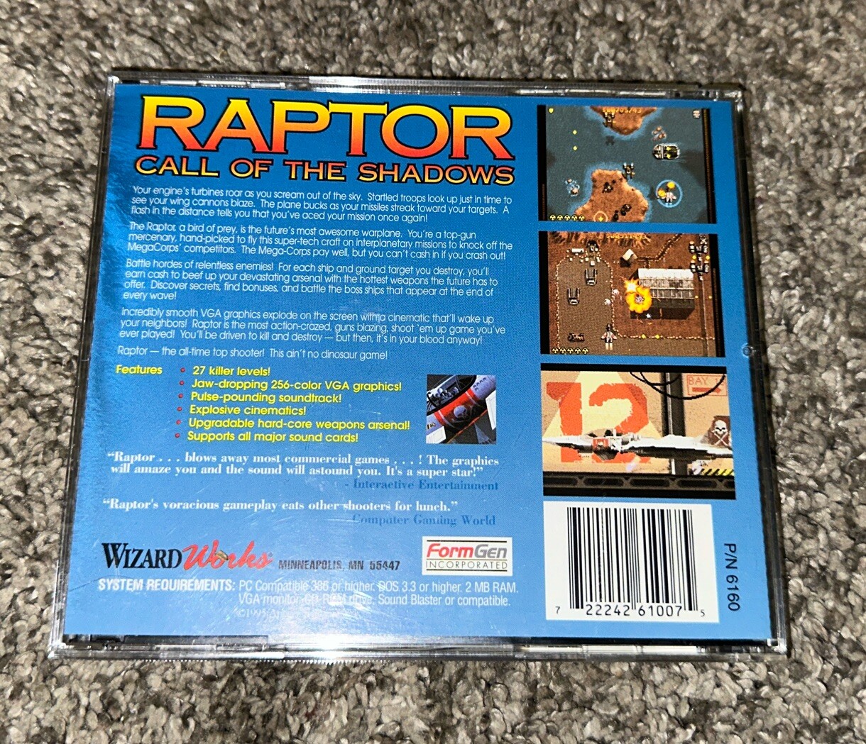 ULTRA RARE! Raptor: Call of the Shadows by Apogee Software- PC CD-ROM ...