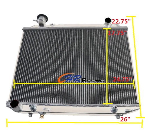 Aluminum Radiator For 96-11 Ford Courier/Ranger PJ/PK Mazda B-Series ...
