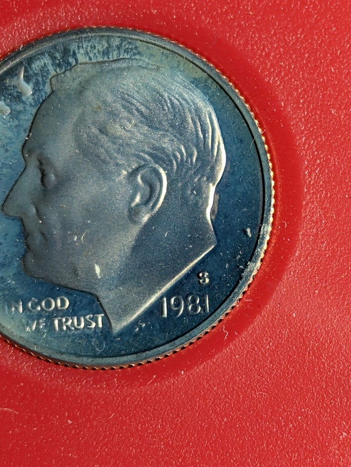 1981 S Type 2 United States Proof Set - All 6 Coins - Clear S Mintmarks ...