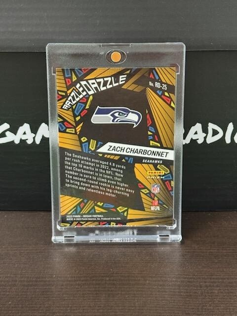 2023 Panini Mosaic Football Zach Charbonnet Razzle Dazzle Rookie Case ...