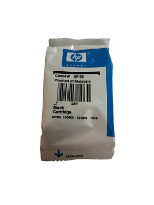 Genuine HP 98 Black Ink Cartridge C9364W OEM Brand New Factory Sealed ...