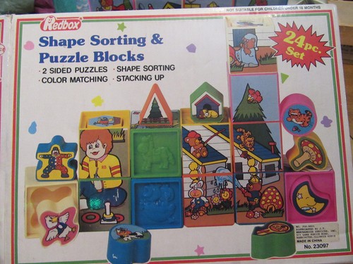 Children's Redbox shape sorting and puzzle blocks 24 pc set, unopened ...