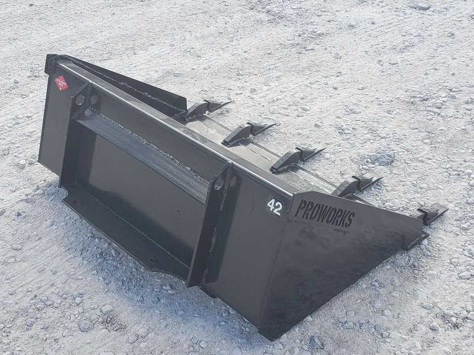 42" Low Profile Tooth Bucket Attachment Fits Toro Dingo Vermeer Mini ...