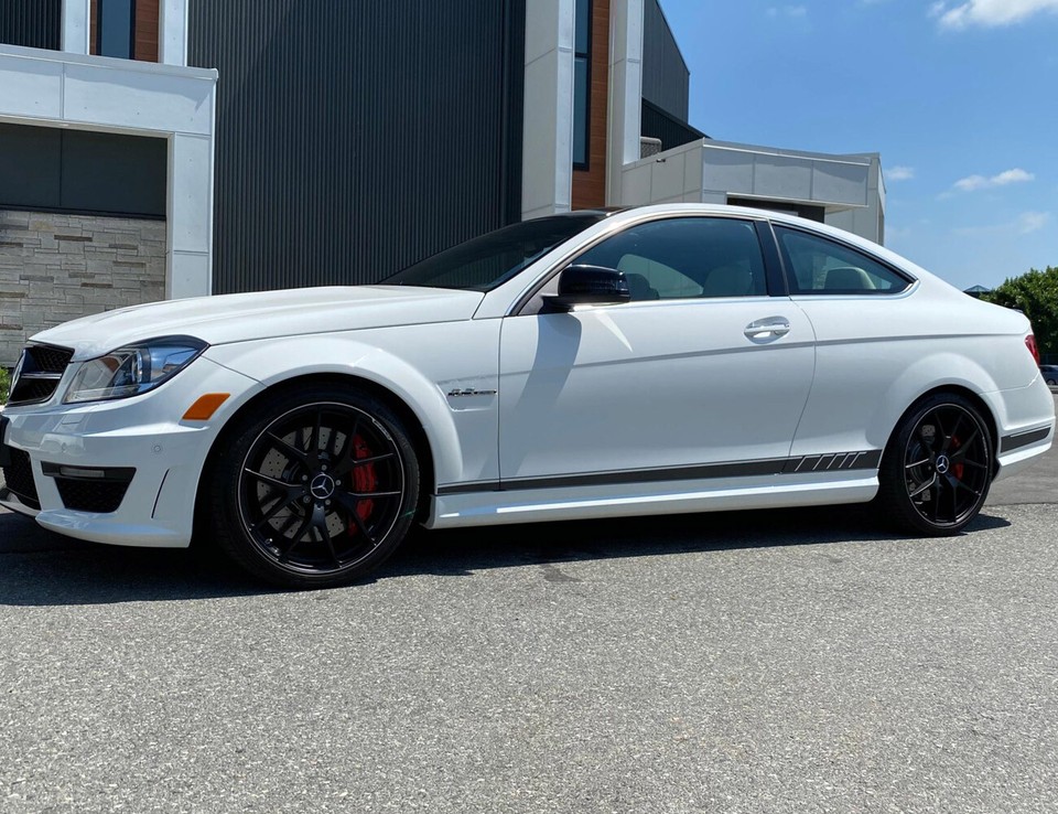 Side Stripe Decals Stickers for Mercedes Benz C63 AMG Edition 507 Black ...