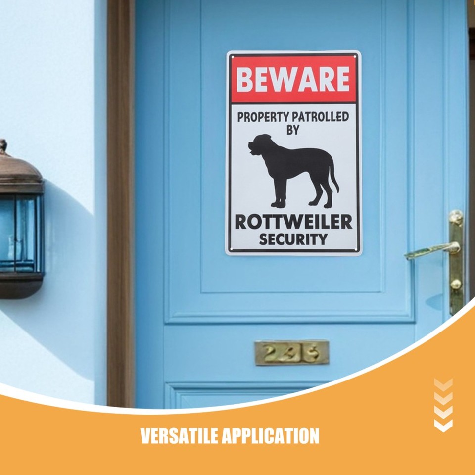 2pcs Rottweiler Beware Of Dog Sign - Property Is Protected By A ...