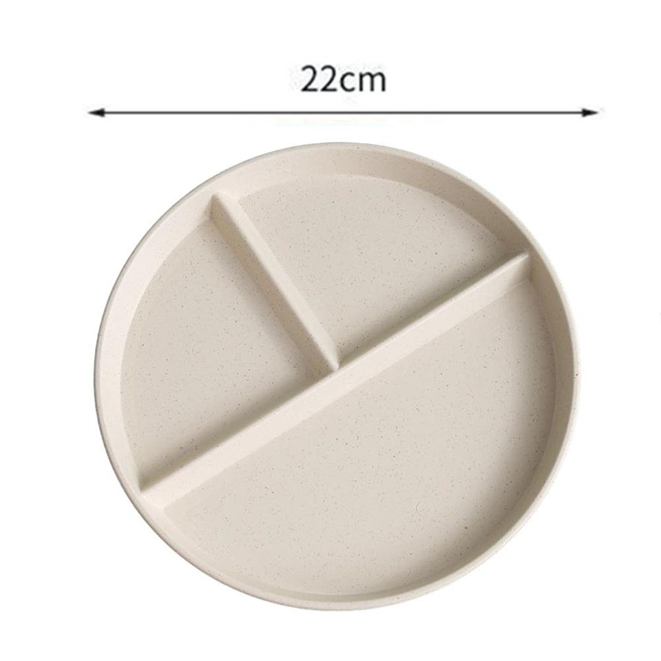 Traveling 3 Compartment Plate Dinnerware Tray Long-term Use Dishwasher ...