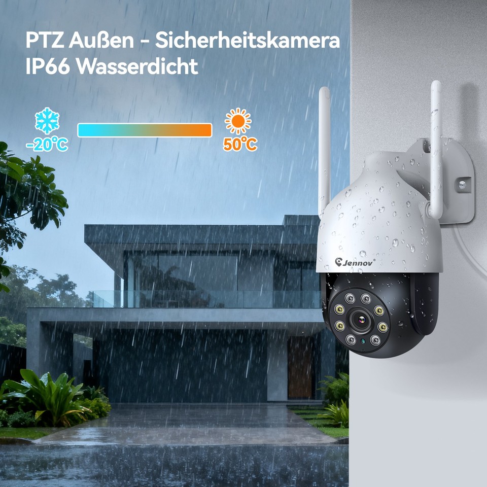 5MP 360° PTZ Home Überwachungskamera Aussen WLAN Automatische ...