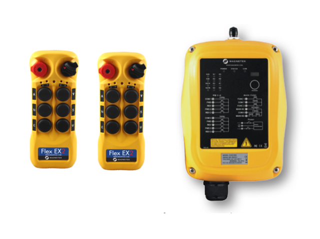 Magnetek FLEX-6EX2-09-2T 110VAC Receiver & Two Transmitters for sale ...