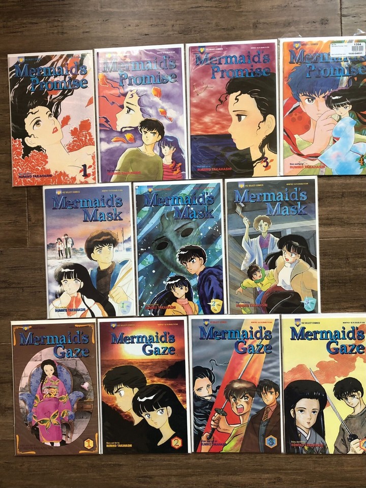 Rumiko Takahashi Mermaid Saga Comics Lot (Mermaid Forest, Dream, etc ...