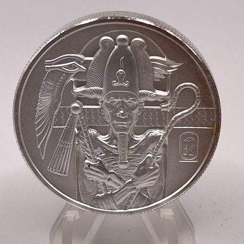 2 OZ .999 FINE SILVER EGYPTIAN GODS SERIES OSIRIS HIGH RELIEF LE COIN ...