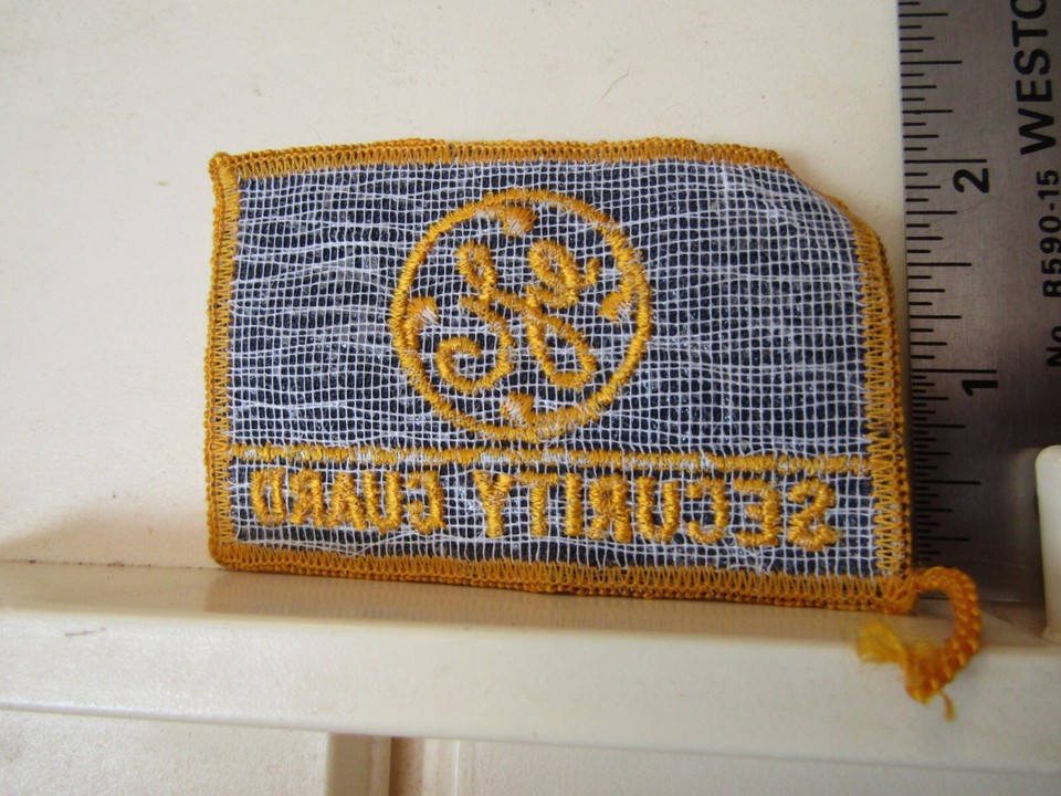 GE SECURITY VINTAGE SEW ON PATCH, 1960s? VG navy blue & gold General ...