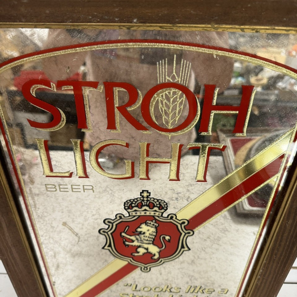 Stroh Light Beer Sign Mirror Looks Like A Stroh Light Night ...
