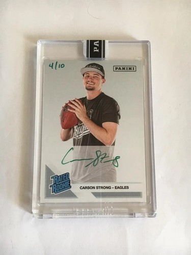 2022 PANINI NFL ROOKIE PREMIERE GREEN INK AUTOGRAPH RC CARSON STRONG #4 ...