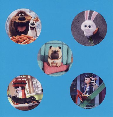 15 The Secret Life of Pets - Large Stickers - Max, Duke, Mel, Buddy ...