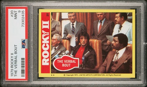 PSA 9 1979 Rocky II #20 Balboa Apollo Creed Rookie Card Topps Carl ...