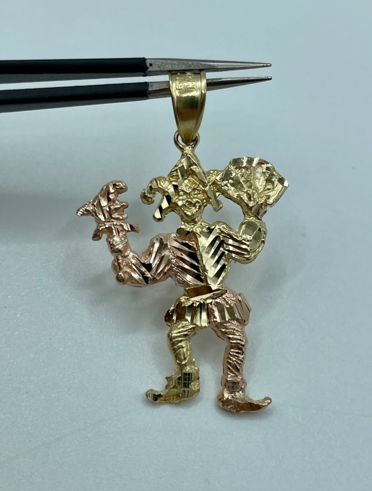 Very Rare Vintage Two Toned Solid 14k Gold Jester Clo… - Gem