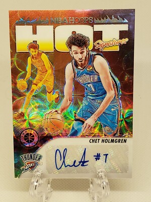 2023-24 Panini NBA Hoops Premium Stock Hot Signatures Chet Holmgren /75 ...