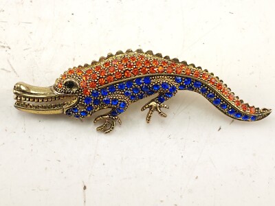 Florida Gator Colors Alligator Brooch Pin 3 Inches Long | eBay