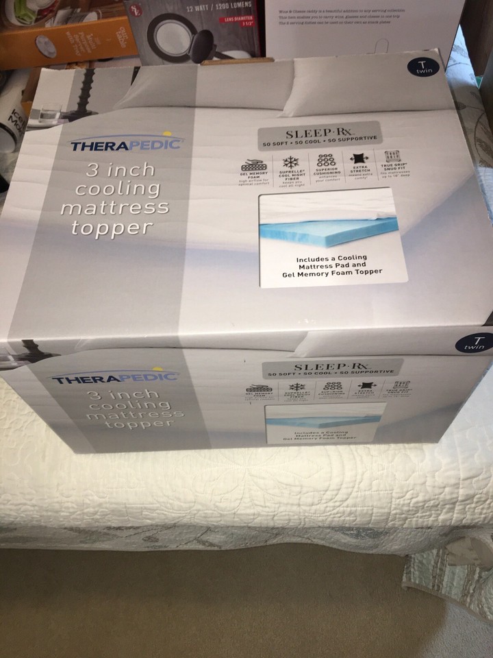 Brand New - THERAPEDIC SLEEP RX 3 INCH COOLING MATTRESS TOPPER *TWIN ...