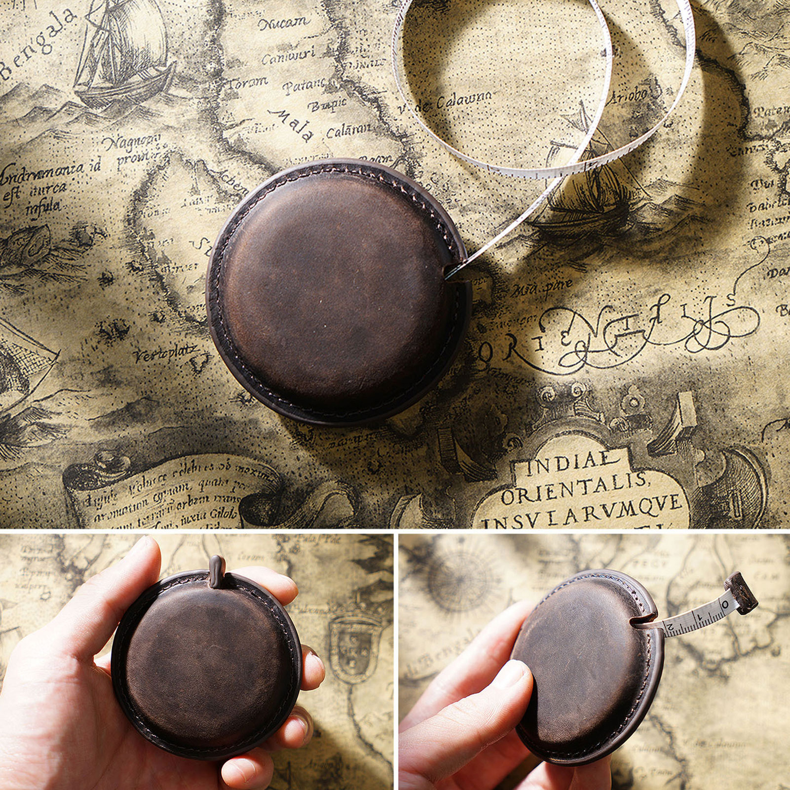 Pull Ruler 150cm Body Sewing Vintage Faux Leather Roll Tape Solid Color ...