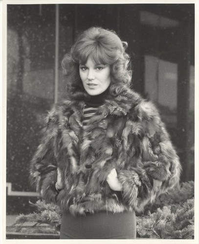 Barbara Rhoades Original 8x10 Photo striking 1970's Glamour wearing fur ...
