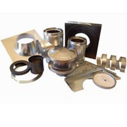 NEW AMERI-TEC 6HS-TWK 6" INSULATED CHIMNEY STOVE PIPE THROUGH THE WALL ...