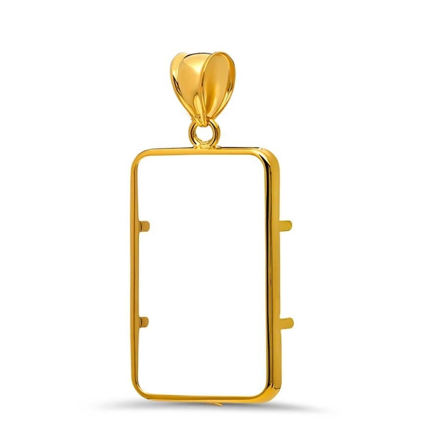 14k Yellow Gold Tab Back Swiss Pamp Suisse Credit Bar Frame Mounting ...