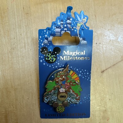 DISNEY WDW 35 MAGICAL MILESTONES 1992 SPLASH MOUNTAIN OPENS PIN ON CARD ...