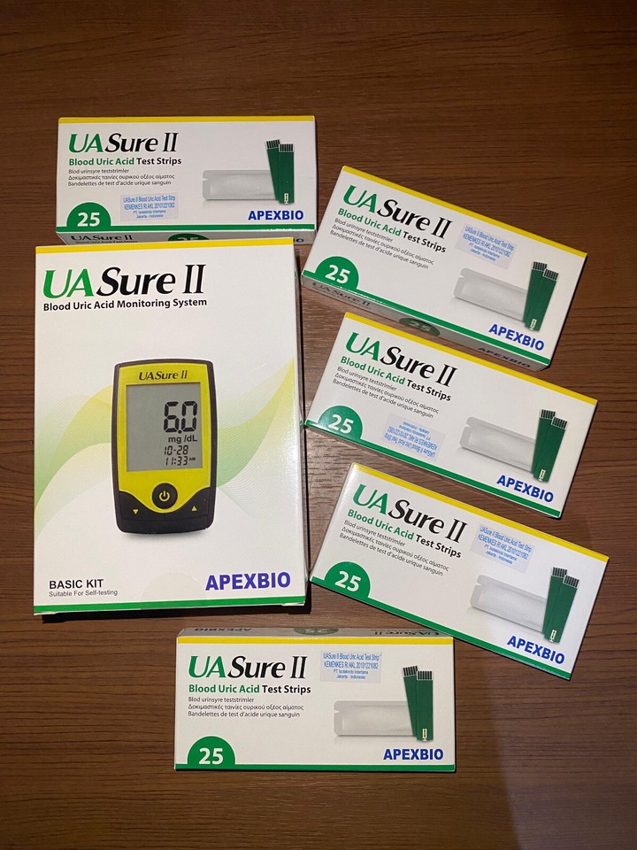 UASure II Uric Acid Meter Test Kit Uric Acid Gout (Tool and 25 ...