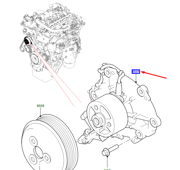 LAND ROVER RANGE ROVER VELAR L560 Water Pump LR180393 NEW GENUINE | eBay