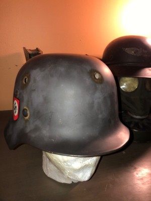 Repro German WWll m40 helmet with elite decals & battle damage(read ...
