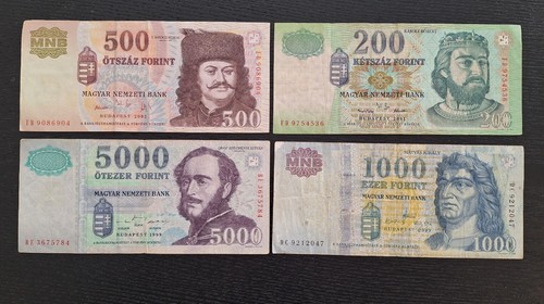 Hungary - 200,500 ,1000 ,5000, Forint Banknotes in Fine -VF Condition ...