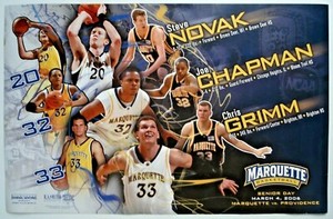 2006 Steve Novak Marquette Basketball 11x17 Poster NBA Rockets Knicks ...