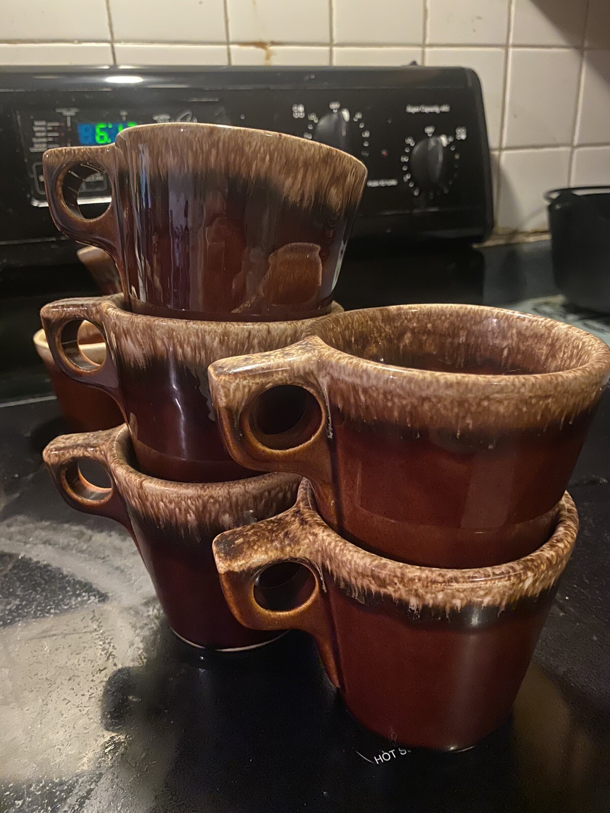 brown drip hull pottery | eBay