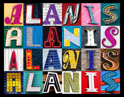 ALANIS Name Poster -photos of sign letters - personalized | eBay