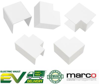 PVC Plastic Trunking accessories Cover, Angle, Tee. Multi sizes 2x2 3x3 ...