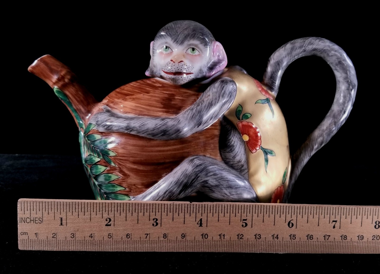 Porcelaine De Paris France Monkey Teapot With Gilt From Merriweather ...