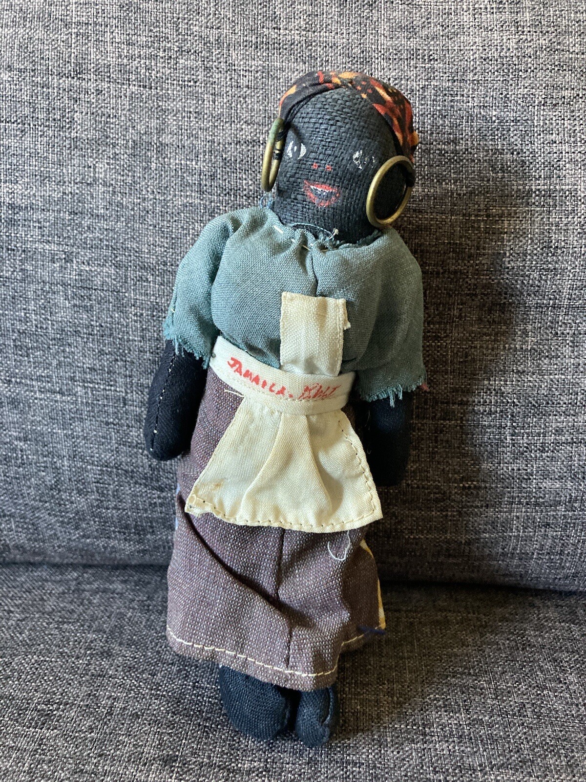 Vintage African Cloth Rag Doll. Hand Sewn. Hand Painted. Possibly ...