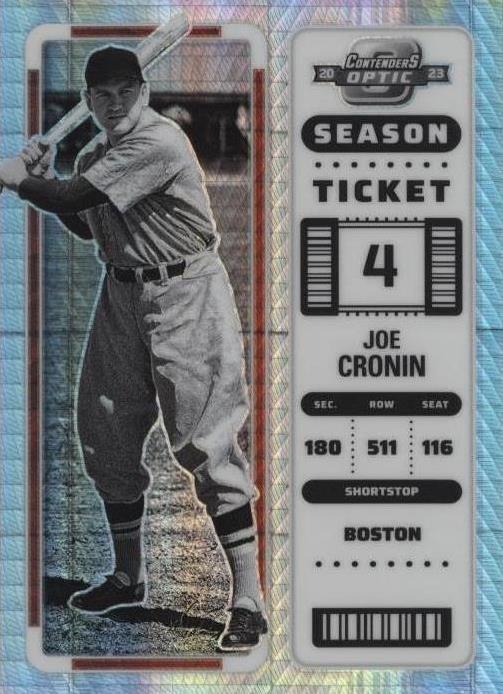 2023 Panini Chronicles - Contenders Optic Season Ticket Joe Cronin #17 Hyper Prizm /75 for sale ...