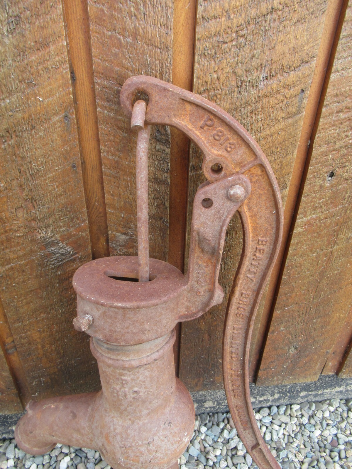 GREAT OLD Cast Iron Hand WATER PUMP Beatty VERY TALL GREAT DECORATION ...