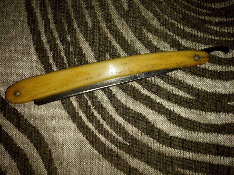 VINTAGE M. JUNG STRAIGHT RAZOR YELLOW GERMANY NO. 80 with BOX | eBay