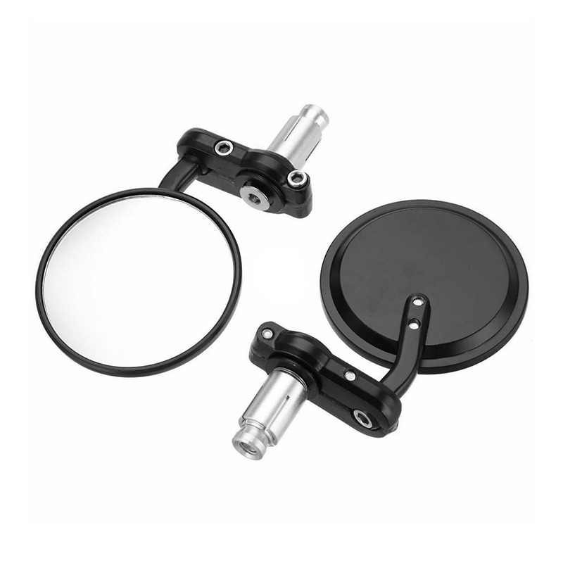 Motorcycle Handlebars End Mirrors Side View Motorbike 7/8" 22mm Off ...